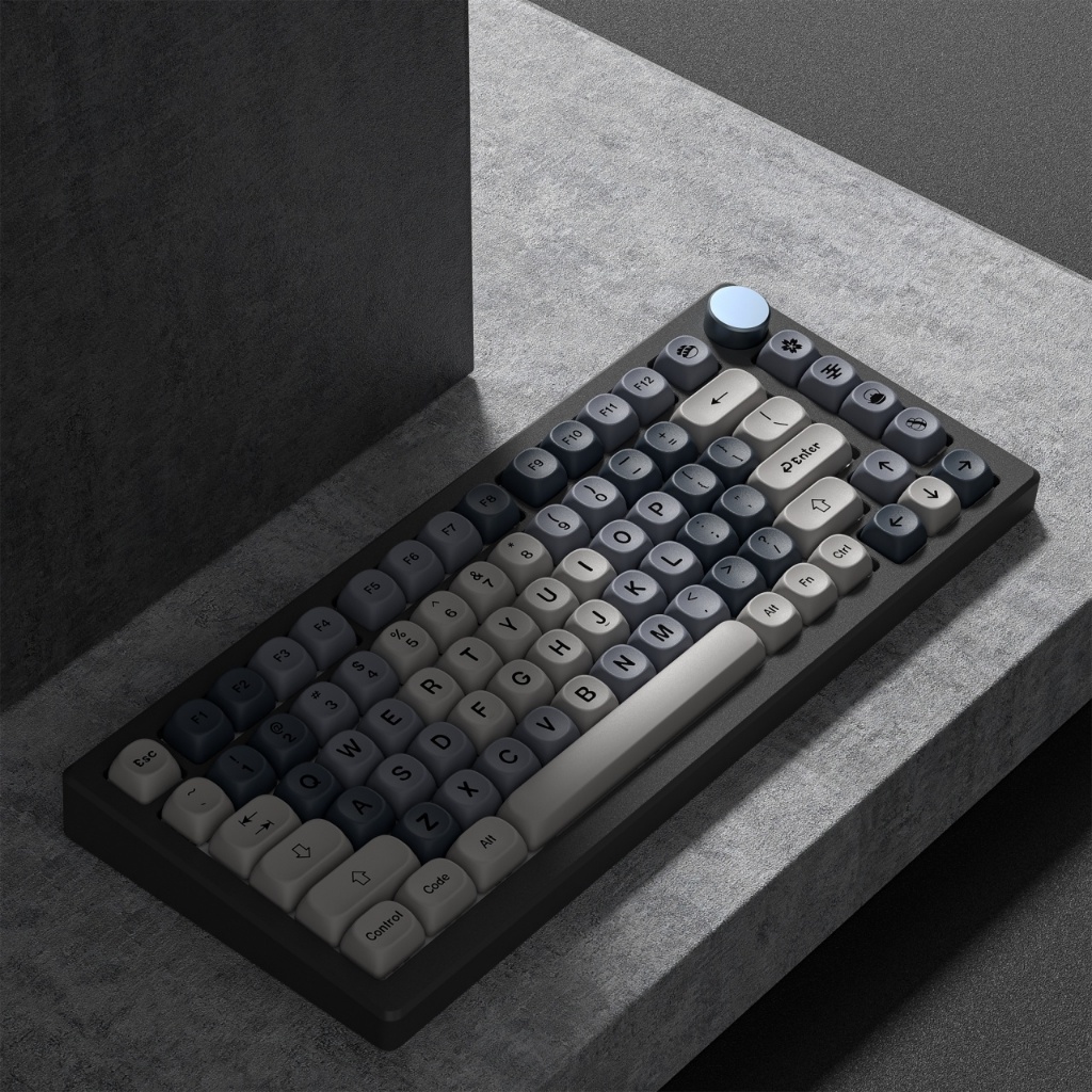 Womier Retro MOA Cute Grey Keycaps 135 Keys Dye Sub Theme PBT Key Cap ...