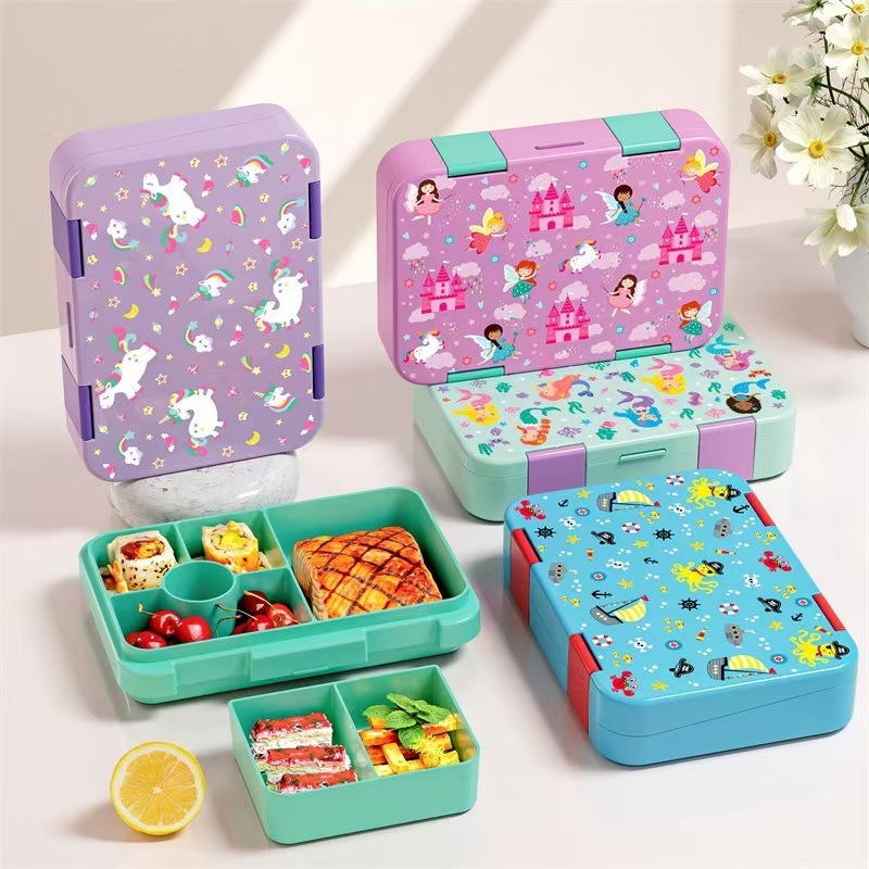 Kids Lunch Box with Compartments, 810 ml Lunch Box for Children, Leak ...