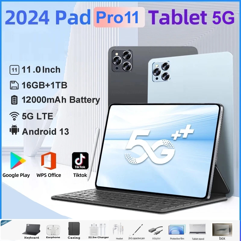 10 Free Gifts 】 2024 NewTablet Galaxy Tab Pro Tablet 11.8inch 16GB+1TB ...