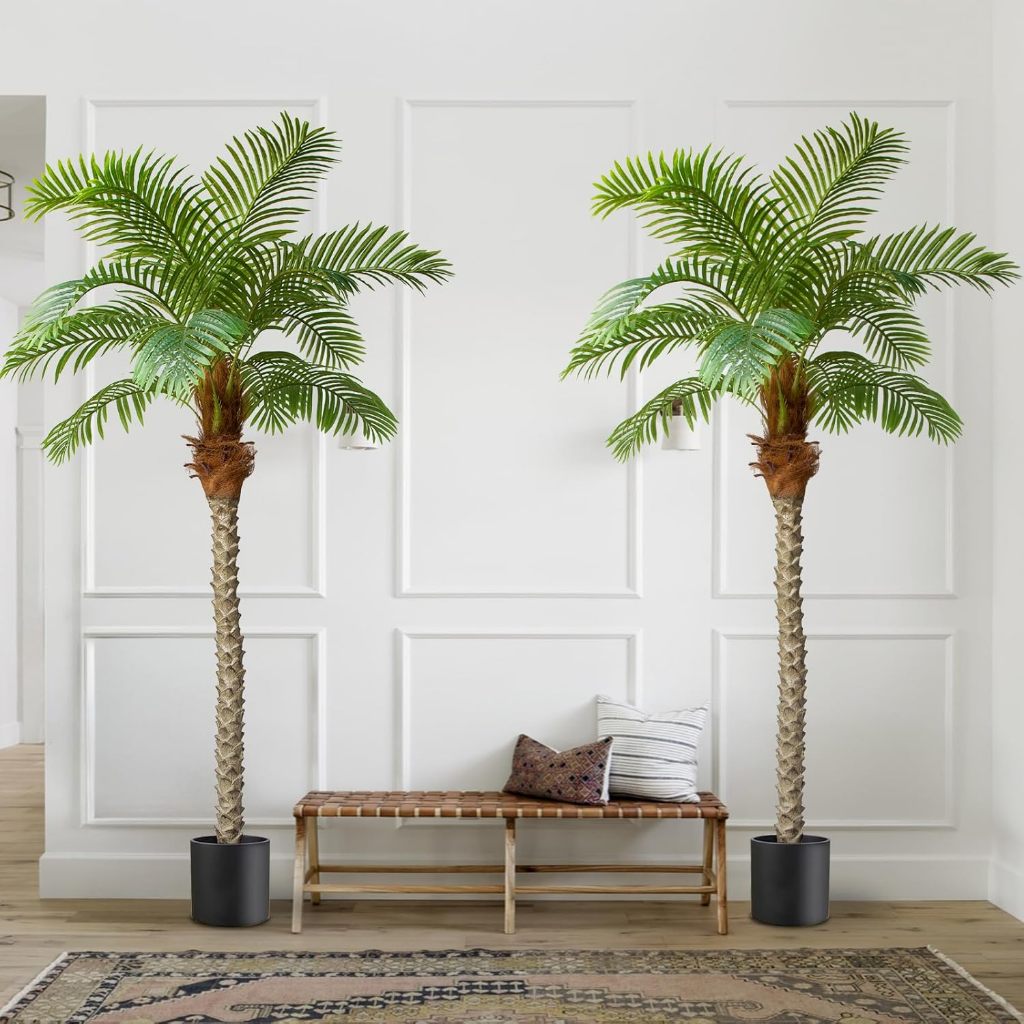 Artificial plant, Artificial coconut tree,5.3-6.6Ft, Decorative plants ...