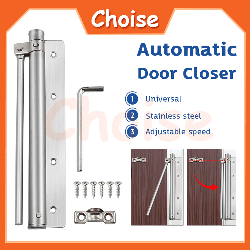 Stainless Steel Automatic Door Closer Invisible Door Springs Buffer ...