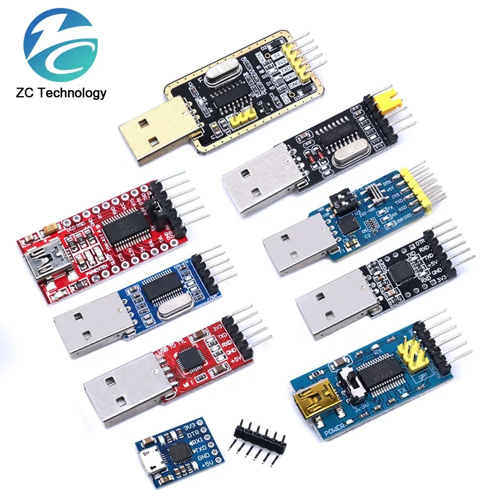 CH340 module USB to TTL CH340G upgrade download a small wire brush plate STC microcontroller ...