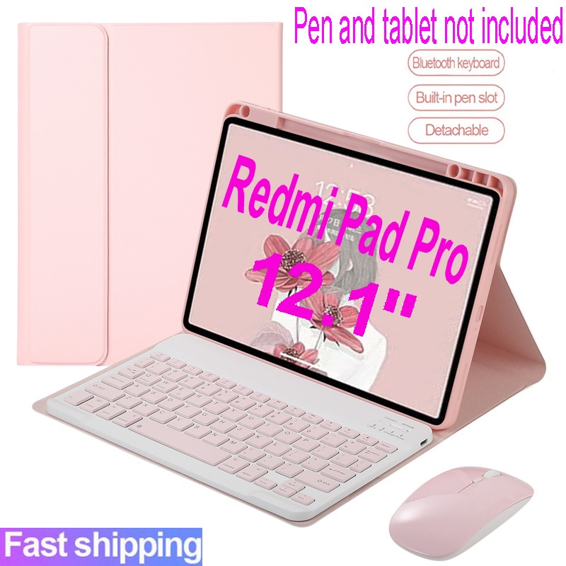 Case with Keyboard For xiaomi Redmi Pad Pro 12.1 2024 Red mi Pad pro 12 ...