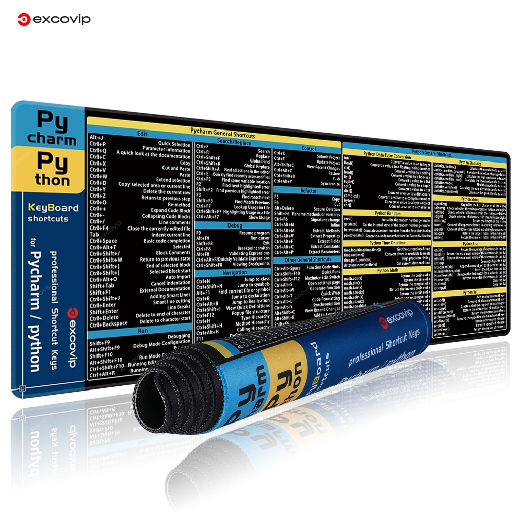 Pycharm+python English Shortcut Keyboard Mouse Pad Large Size Desk Pad ...