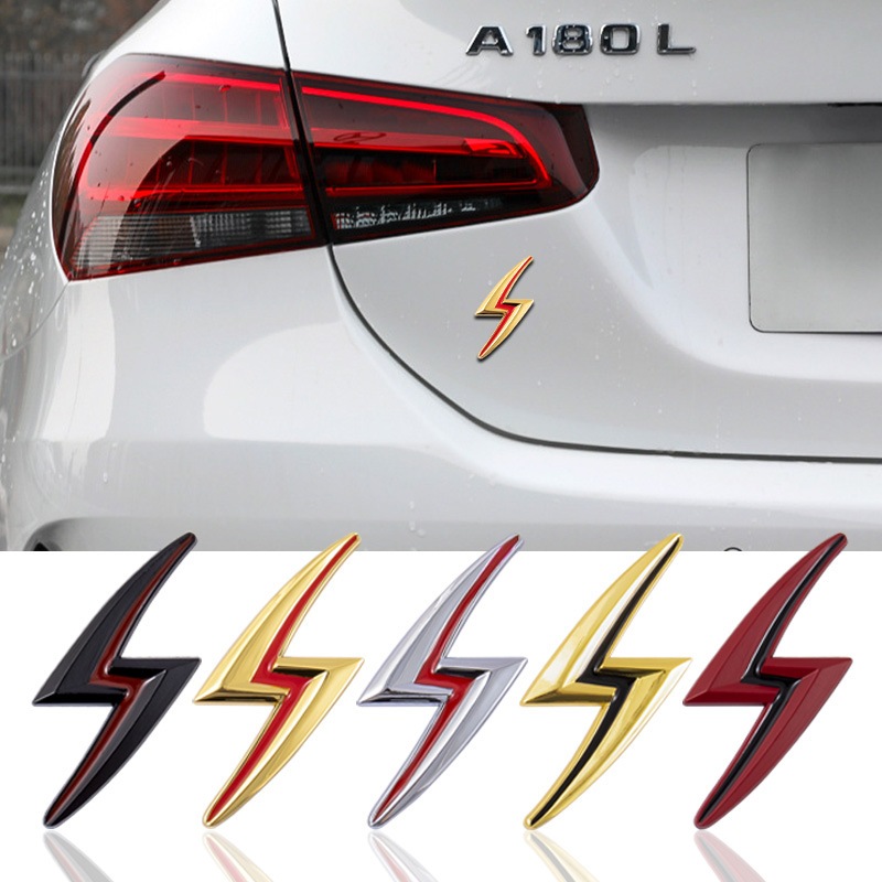 Car Personalized Modified Metal Lightning Stickers Car Stickers Car ...