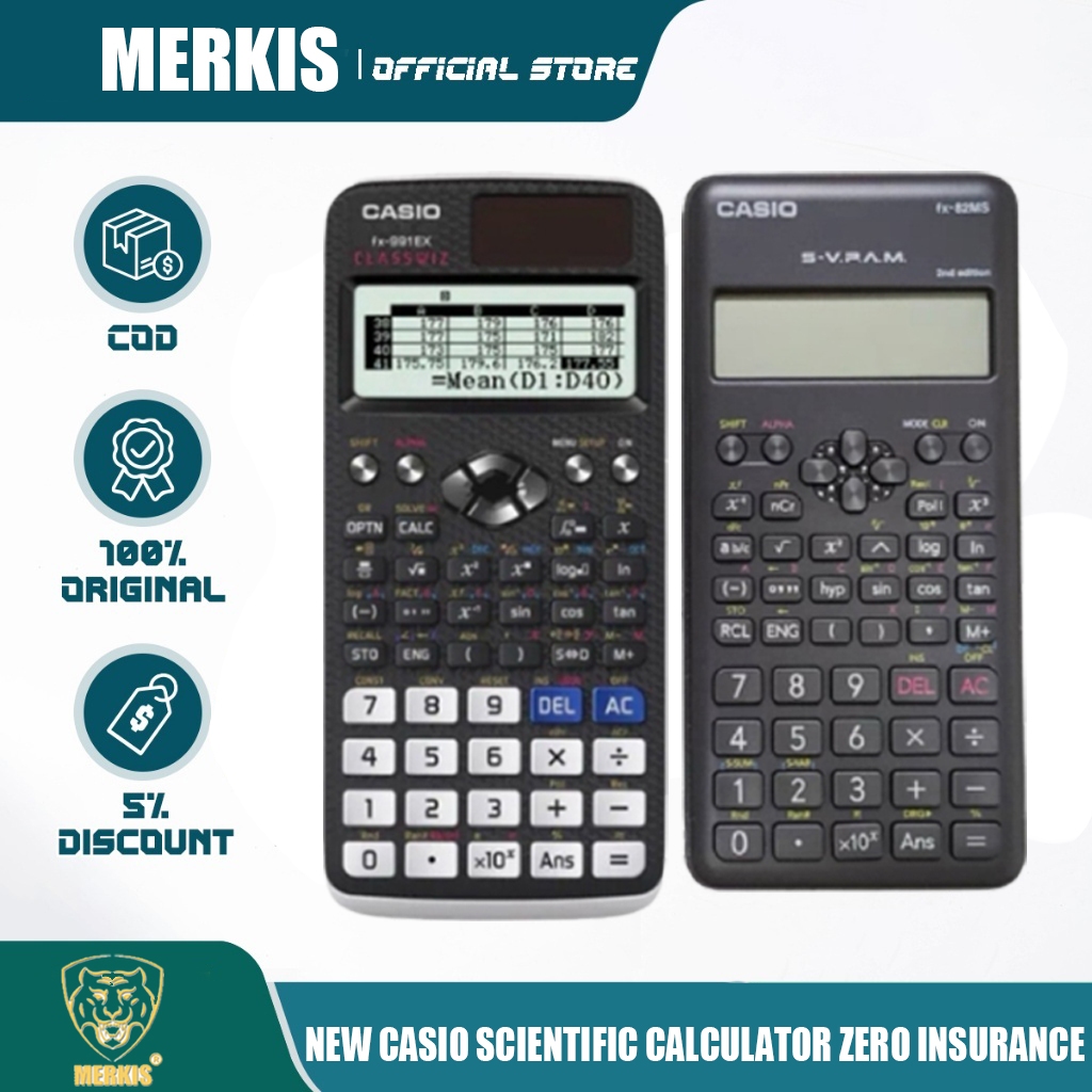 Original Scientific Calculator FX-991EX 552 Function Solar+Battery Same ...