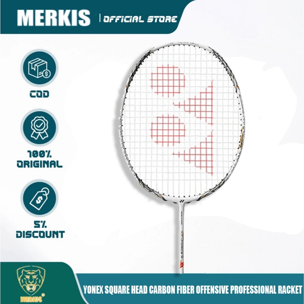 YONEX VOLTRIC Z FORCE II WHITE Badminton Racket Full Carbon Single 4U ...