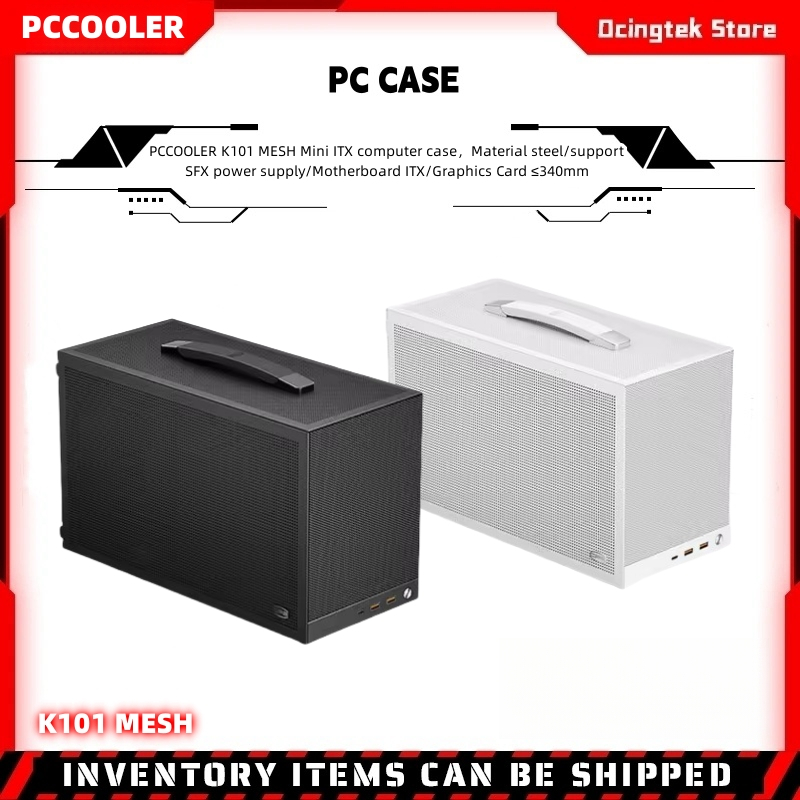 PCCOOLER K101 MESH Mini ITX computer case，Material steel/support SFX power supply/Motherboard ...