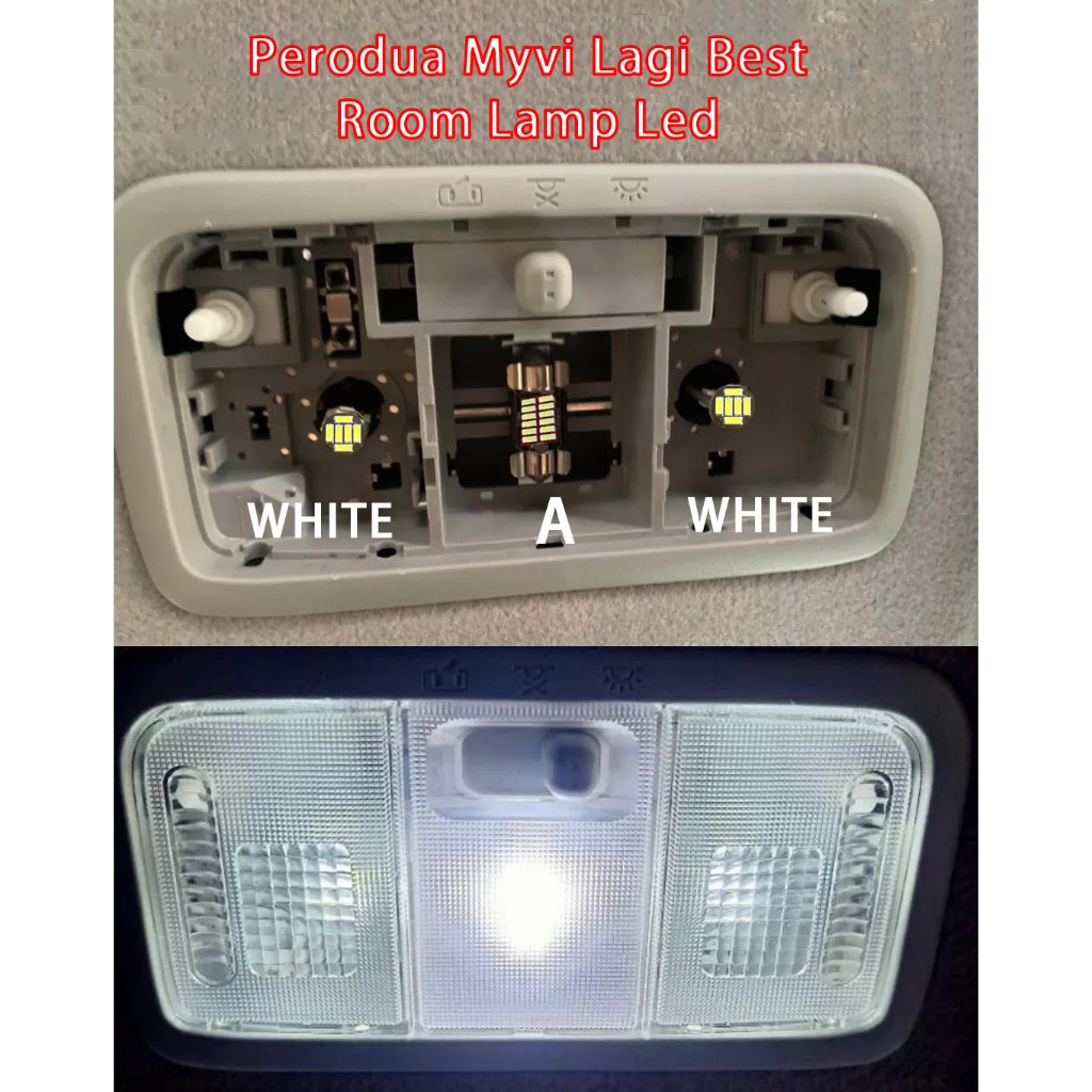 FOR Perodua Myvi Lagi Best Room Lamp Led Roof Bulb Led 1set Room Light ...