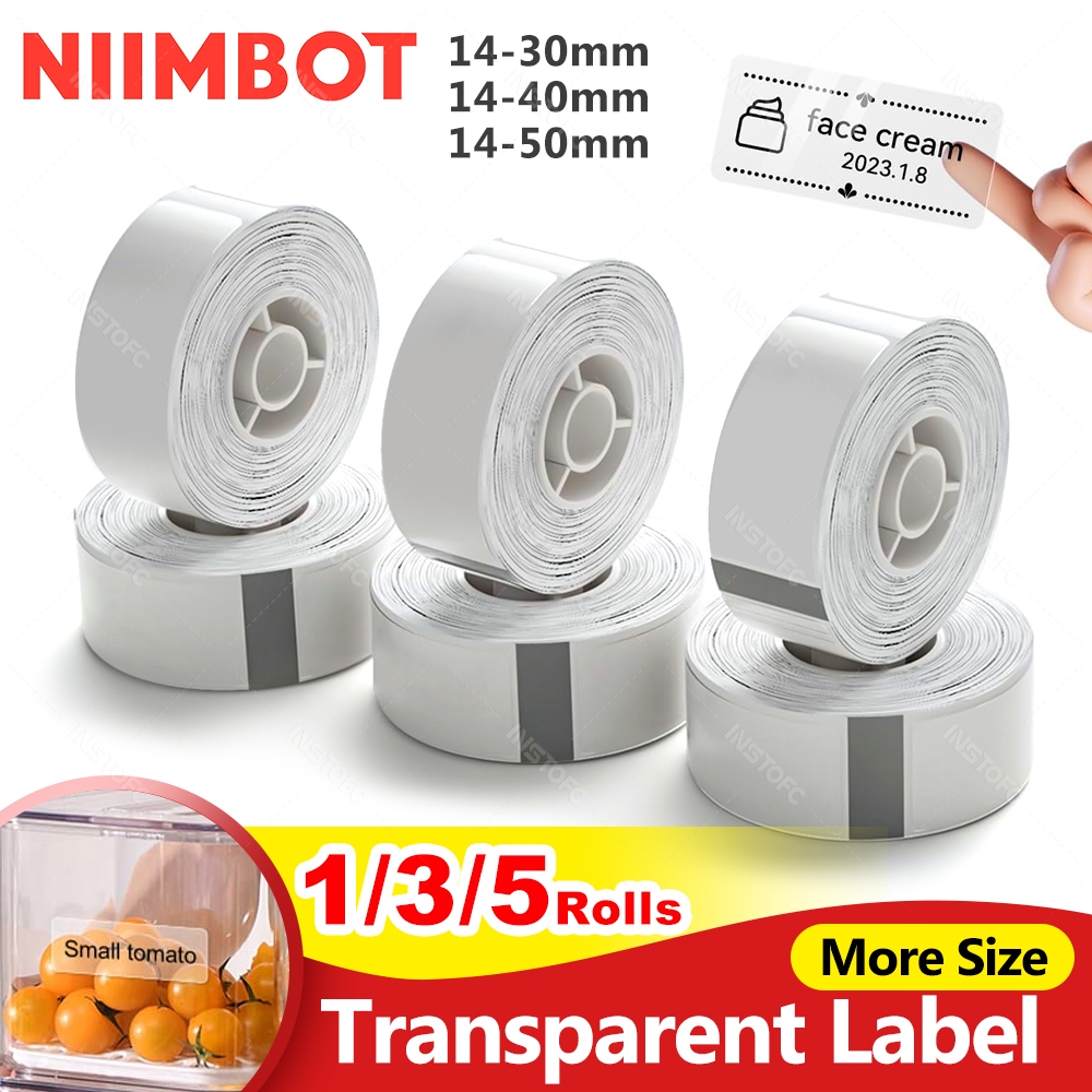 Niimbot Transparent Mini Label Printer Self-adhesive Portable Thermal ...