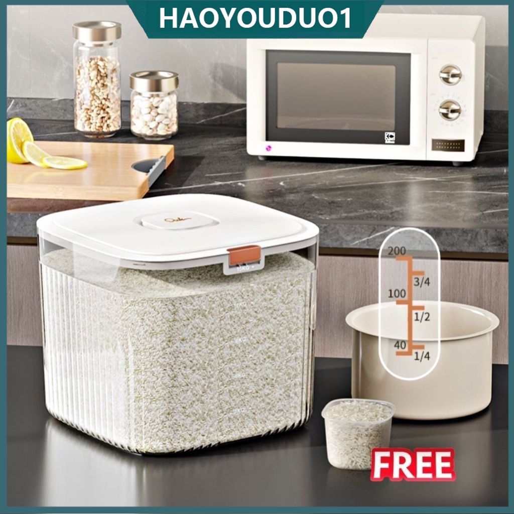 High Quality Large Glass Sealed Jar Rice Grain Storage Bucket Jar With ...