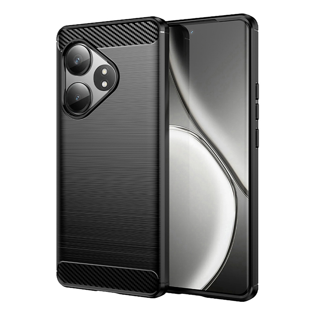 For Realme GT 6 / Realme GT 6T，Brushed carbon fiber protective case ...