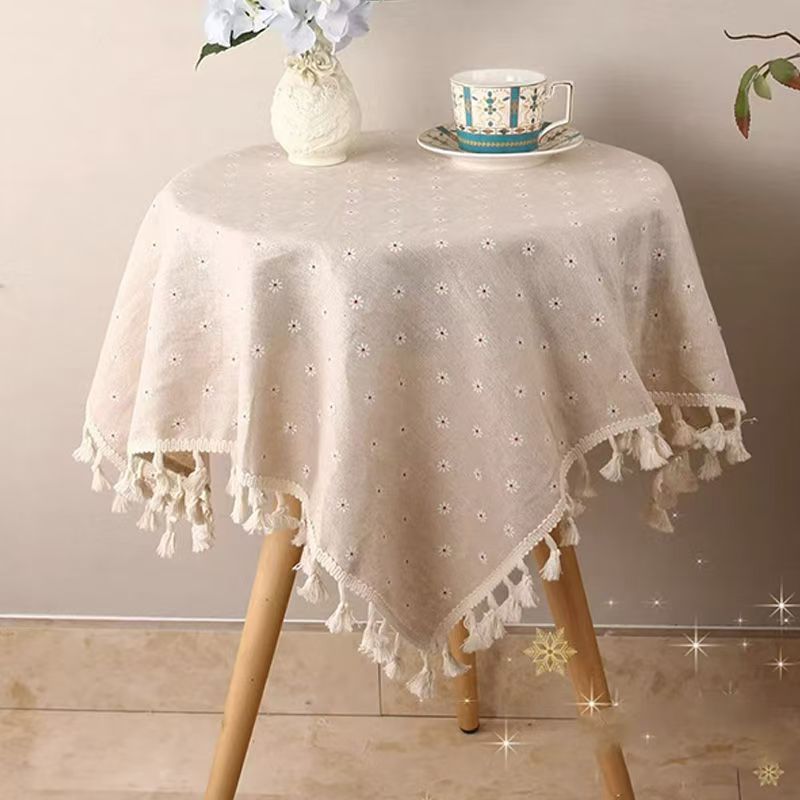 Tassel Table Cloth Garden Country Style Home Decorative Coffee Table ...