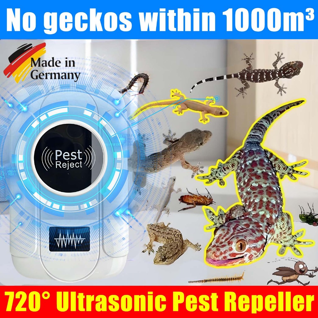 100 years without geckos Lizard Repellent Ultrasonic Safe and radiation ...