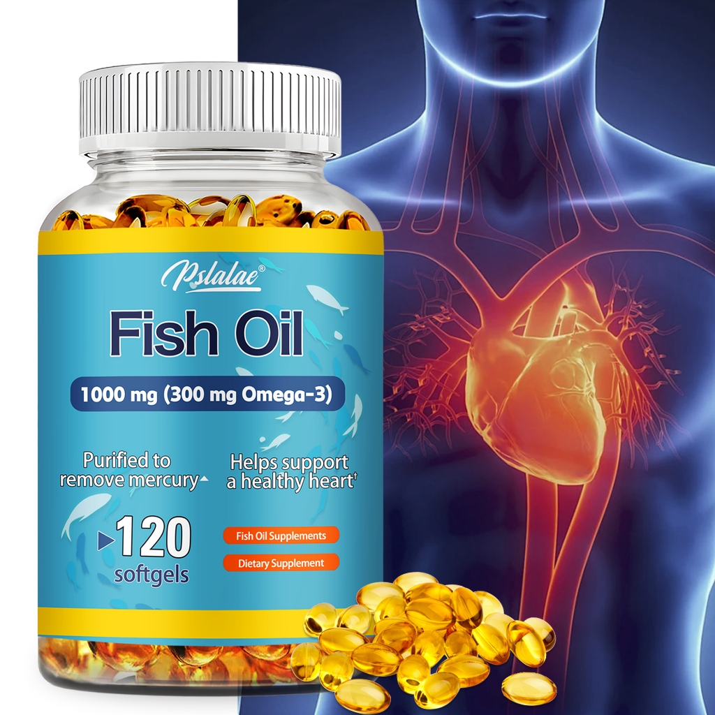 Pslalae Fish Oil, 1000 mg, 300 mg Omega-3, 120 Rapid Release Softgels ...