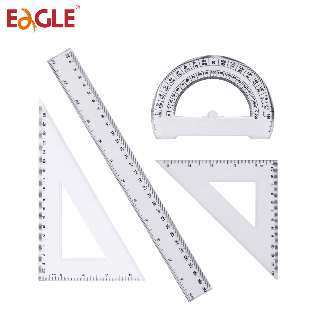 EAGLE Ruler Set For Students School and Office Stationery | Shopee Malaysia