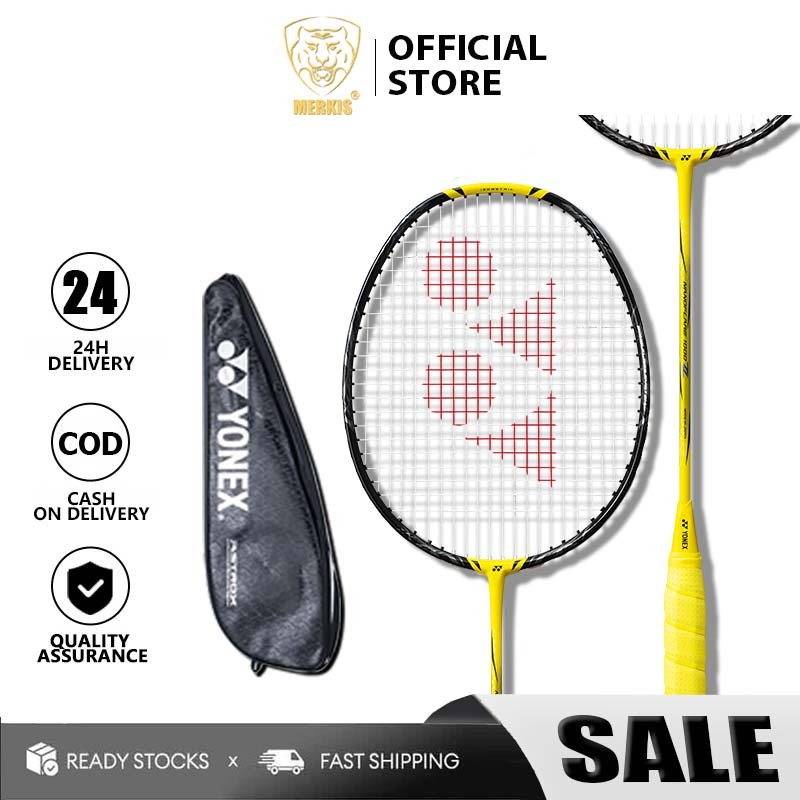 YONEX NANOFLARE 1000Z Badminton Racket Full Carbon 4U Ultra Light Single Speedy Attackin Strung ...