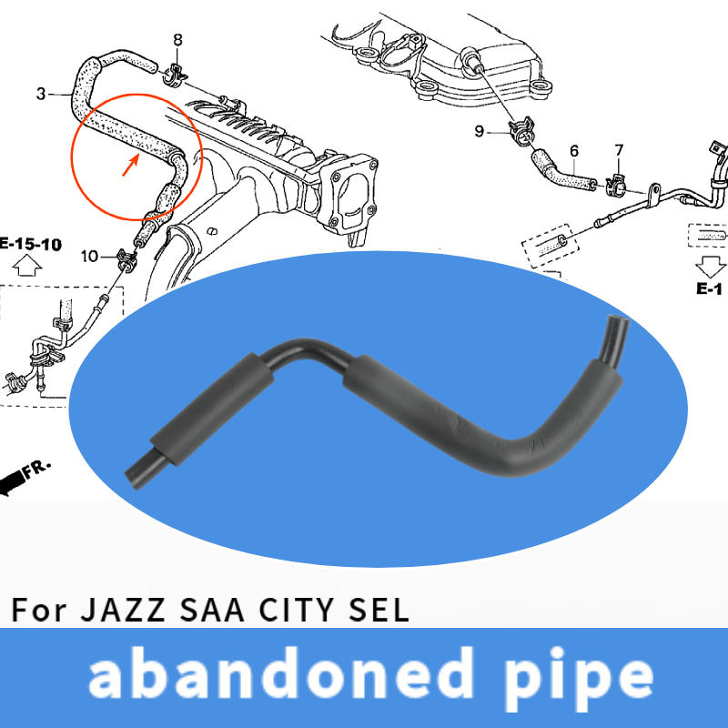 Intake Manifold Positive Crankcase Ventilation Hose PCV Hose For HONDA ...