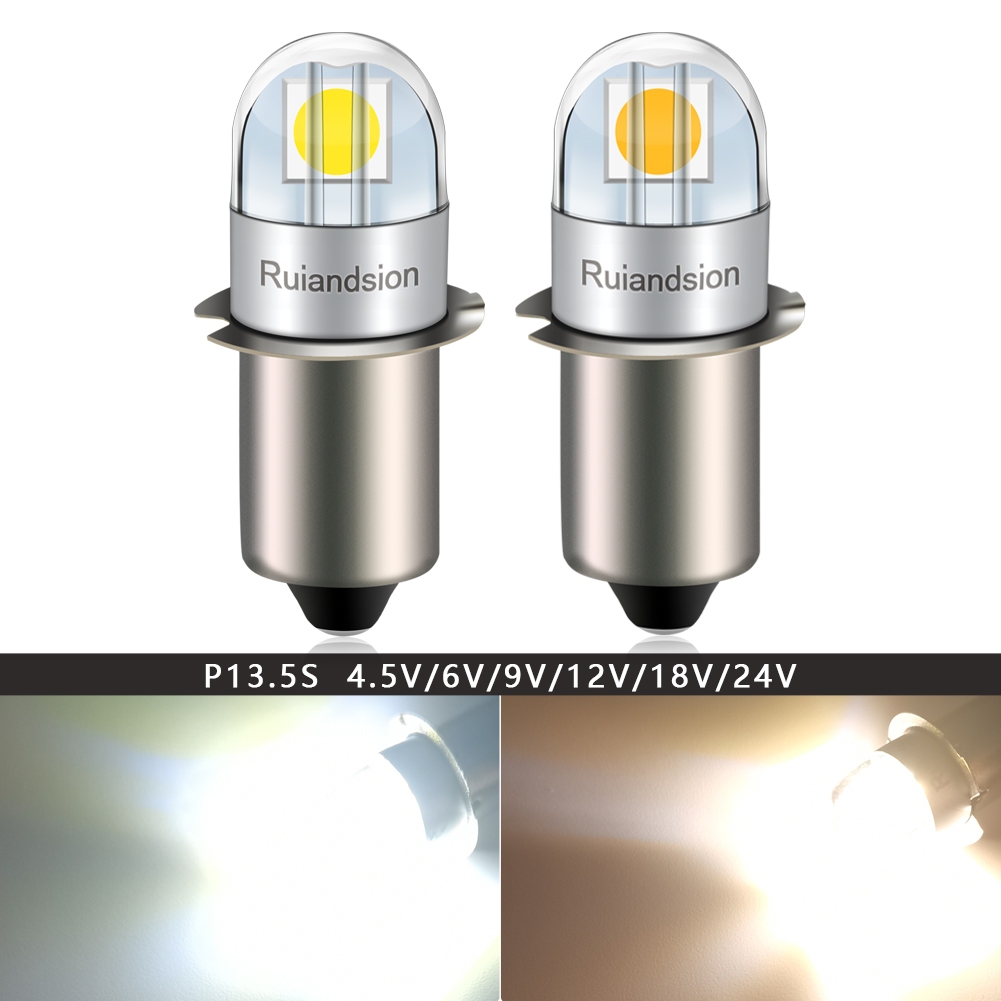 Ruiandsion P13.5S LED Bulb Torch Lantern Work Light 3V 4.5V 6V 12V 24V Non-polarity White Warm ...
