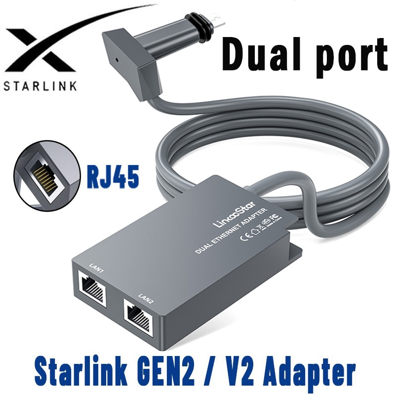 HdoorLink Starlink Ethernet Adapter Gen2 For Starlink Adapter To Dual ...