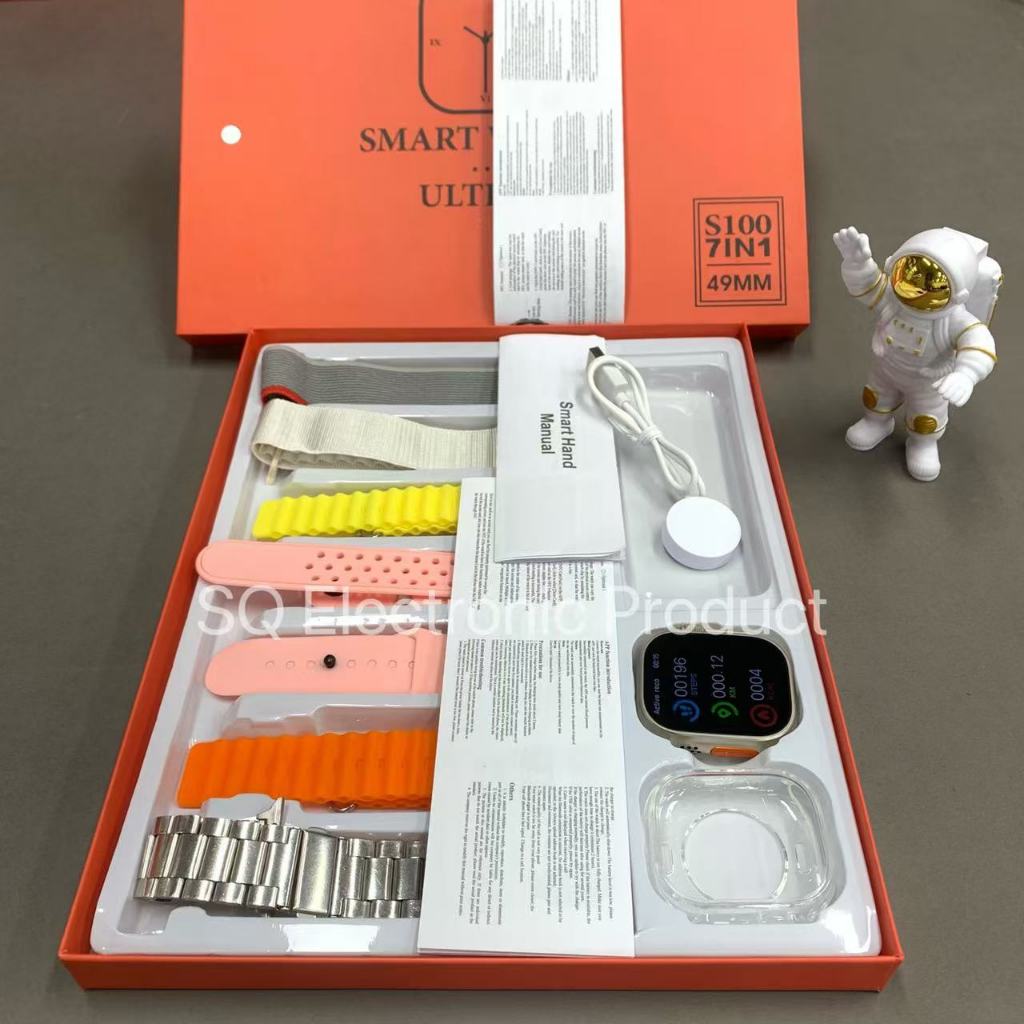 S100 2025 New Smartwatch Smart Watch 7 in 1 Straps 49mm Full Touch ...