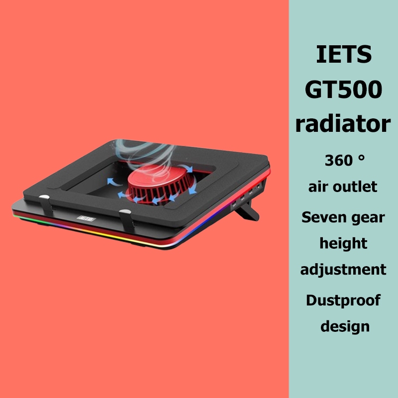Original IETS GT500 Powerful Turbo-Fan RGB Laptop Cooling Pad gaming ...