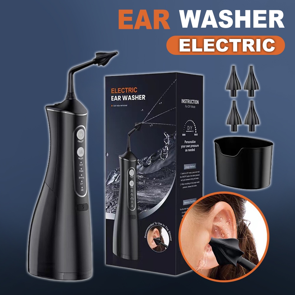 Ear Wax Removal, Electric Ear Cleaning Kit with 4 Reusable Replacement ...