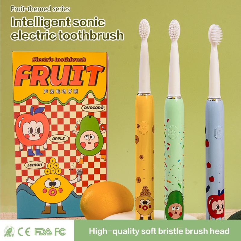 Children's Electric Toothbrush Cute Waterproof Vibration Multi Stop ...