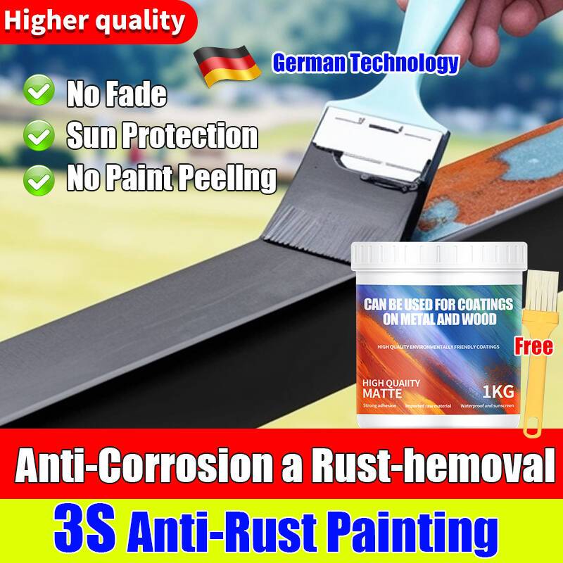 2 in 1 Metal Primer Paint 1000G with brush Anti Rust Paint for Rusty ...