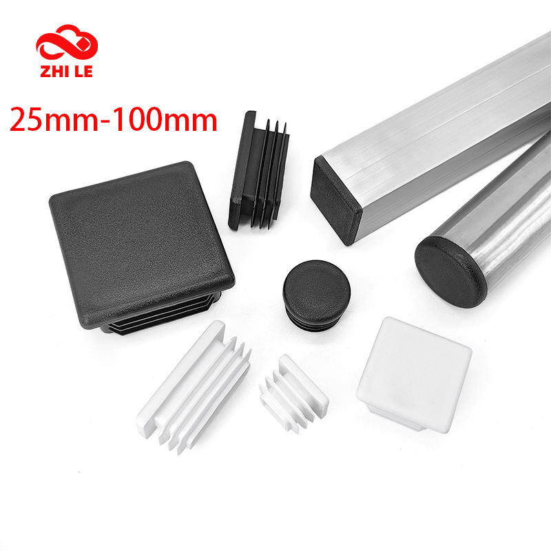 25mm-100mm Black Plastic Hollow cover square internal rubber cap ...