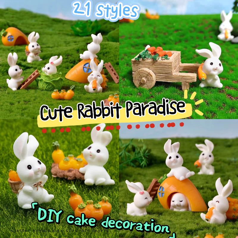21 Rabbit Paradise Desktop Landscape Ornaments Moss Micro Landscape ...