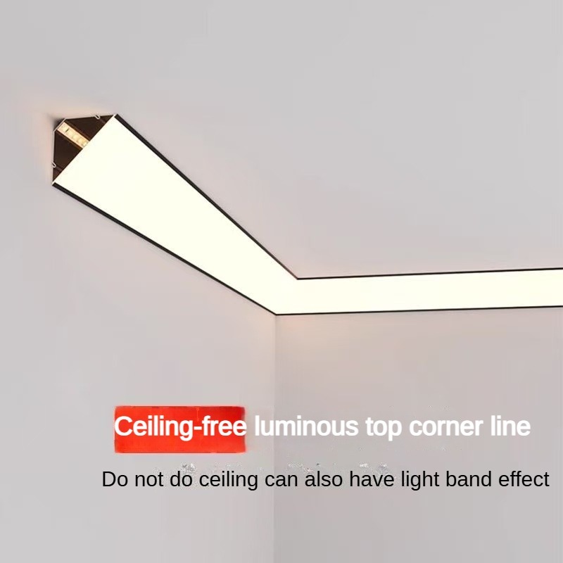 Ceiling-Free Luminous Crown Moulding Plaster Line Lamp Slotted-Free ...