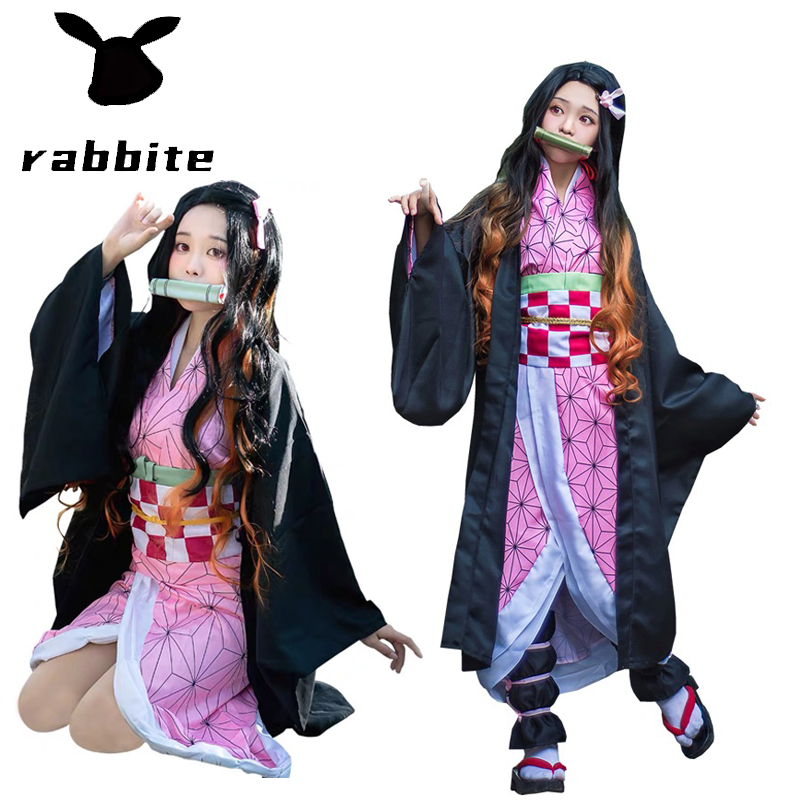 Nezuko Cosplay Anime Demon Slayer Kimetsu No Yaiba Cosplay Costume ...