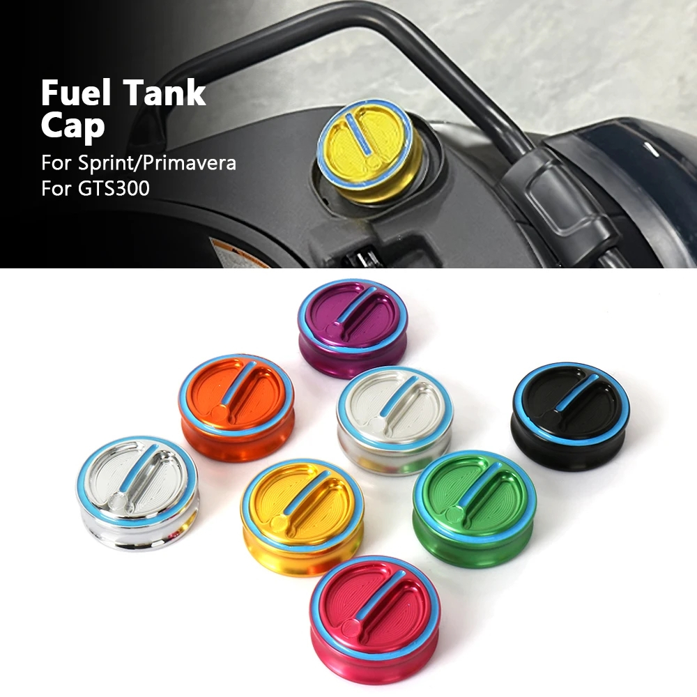 Motorcycle CNC Aluminum Gas Fuel Tank Cap With Logo Cap New For Vespa ...