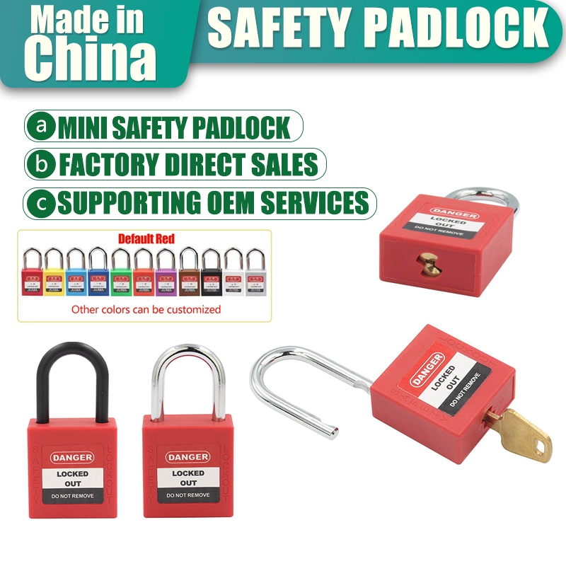 Industrial Mini Safety Padlock Nylon Insulation & Steel Chrome Plated ...