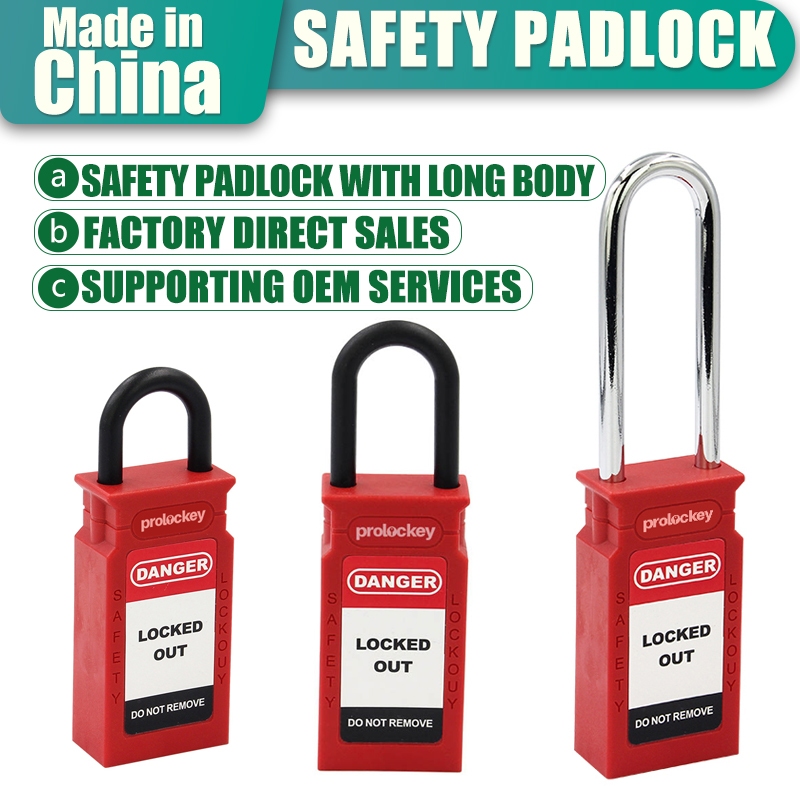 Industrial Extended Lock Shell Safety Padlock Nylon Insulation & Steel ...