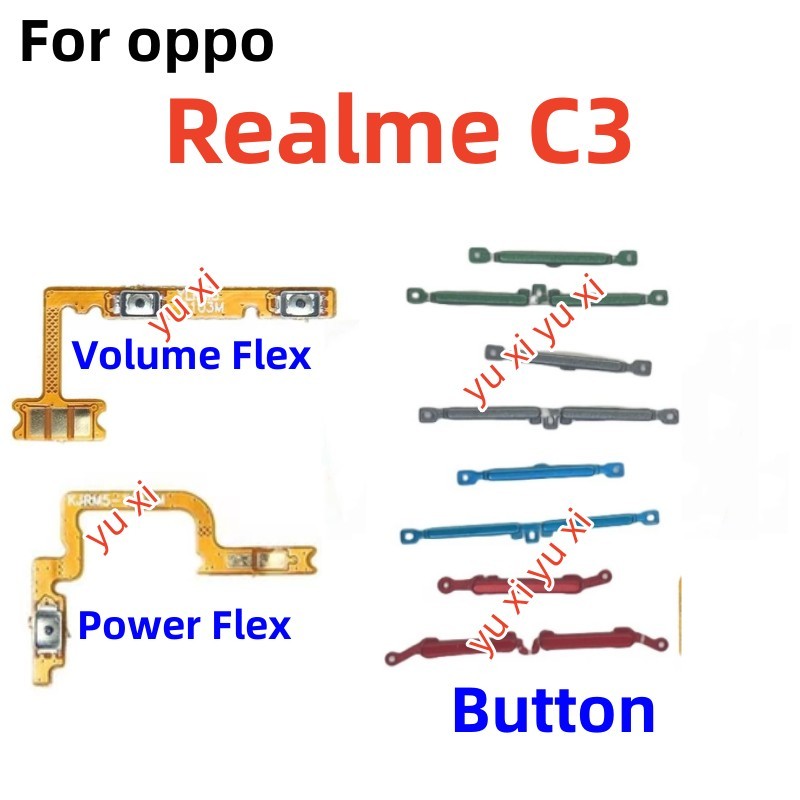 Power Volume button flex For Realme C3 Switch Power Key Mute Volume ...