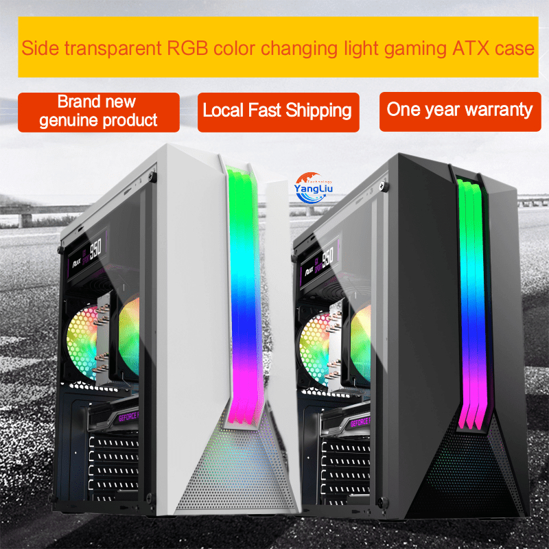 SALE YL Side Transparent Rgb Color Changing Lamp Rocket Computer Pc ...