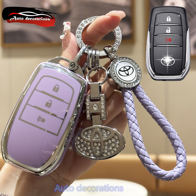 Toyota smart key cover For Toyota FORTUNER 2022 INNOVA Harrier Revo car ...