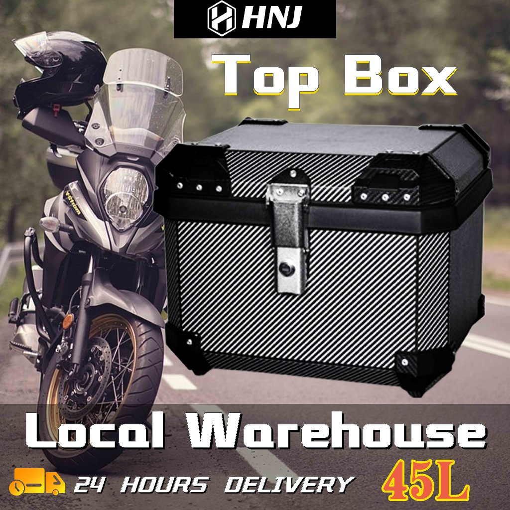 HNJ Top Box Motor Givi 36L/45L/57L Storage Motorcycle Stainless Steel ...