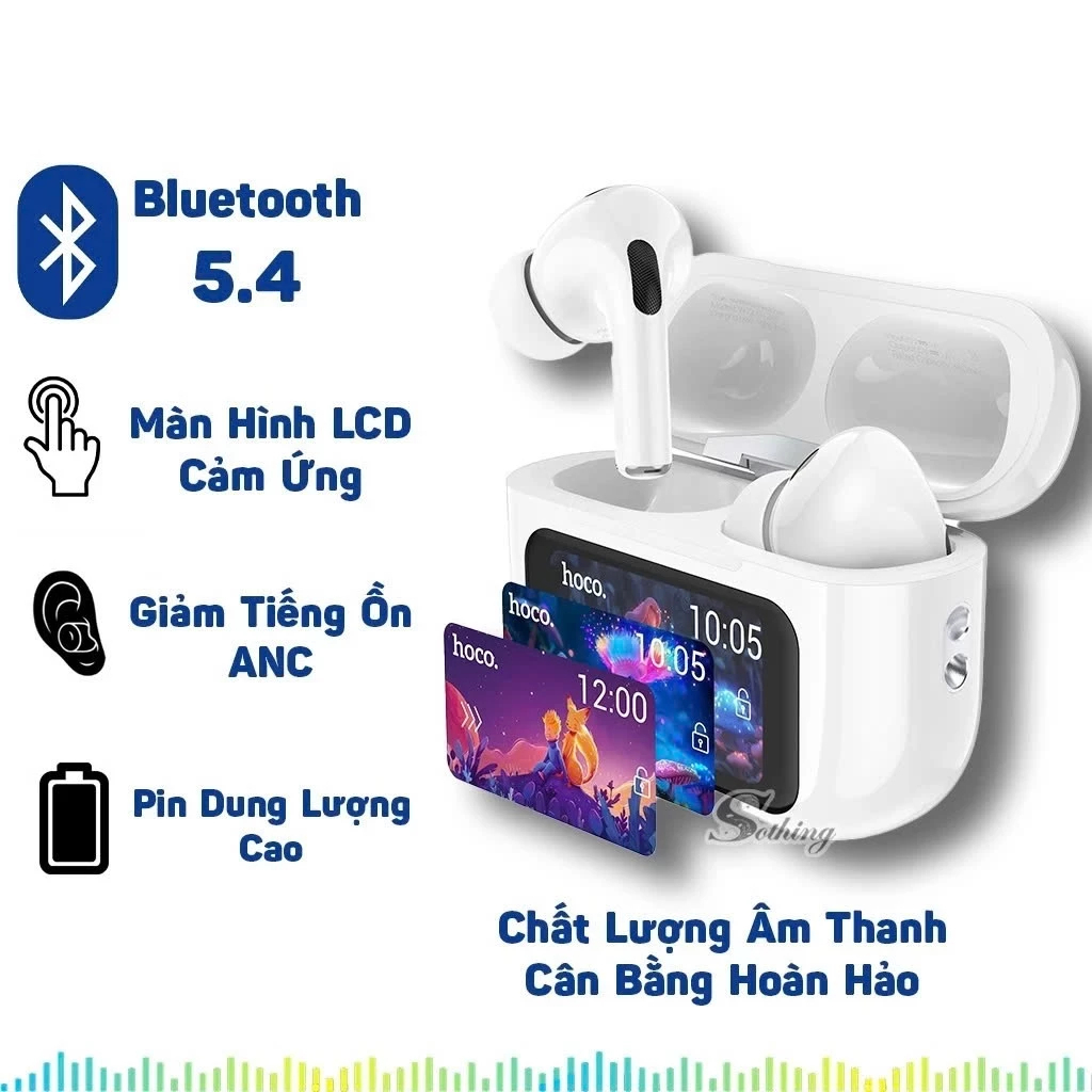 A9pro Smart Screen Touch Screen ANC Noise Reduction Bluetooth Earphones ...