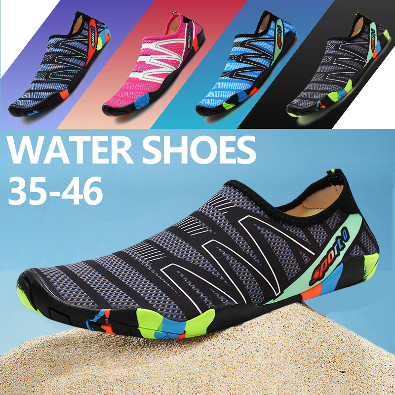 Water Shoes Sports Swimming Amphibious Rubber Beach Shoes Men & Women ...