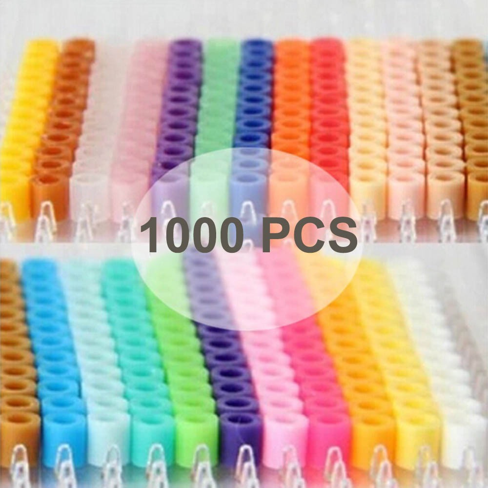 1000PCS 2.6MM Perler Beads Refill Pack Small Fuse Beads 5MM DIY Perler ...