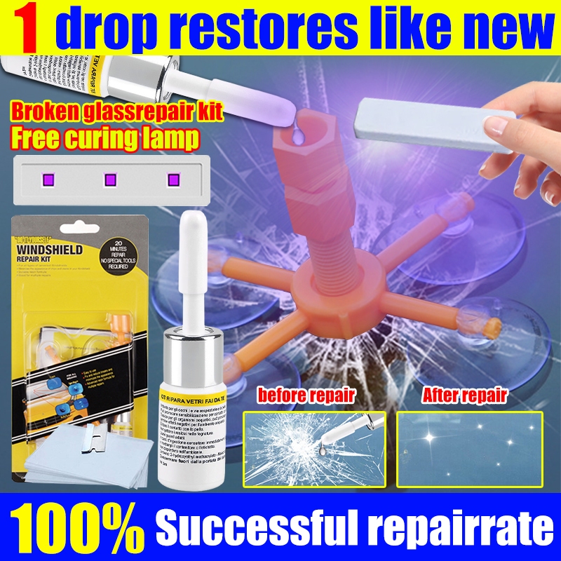 1 drop restores like new windscreen repair kit ubat cermin kereta retak ...