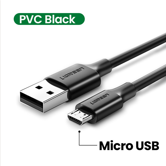 UGREEN 1M 2A Micro USB Charging Cable for Android Phones White Black Shopee Malaysia