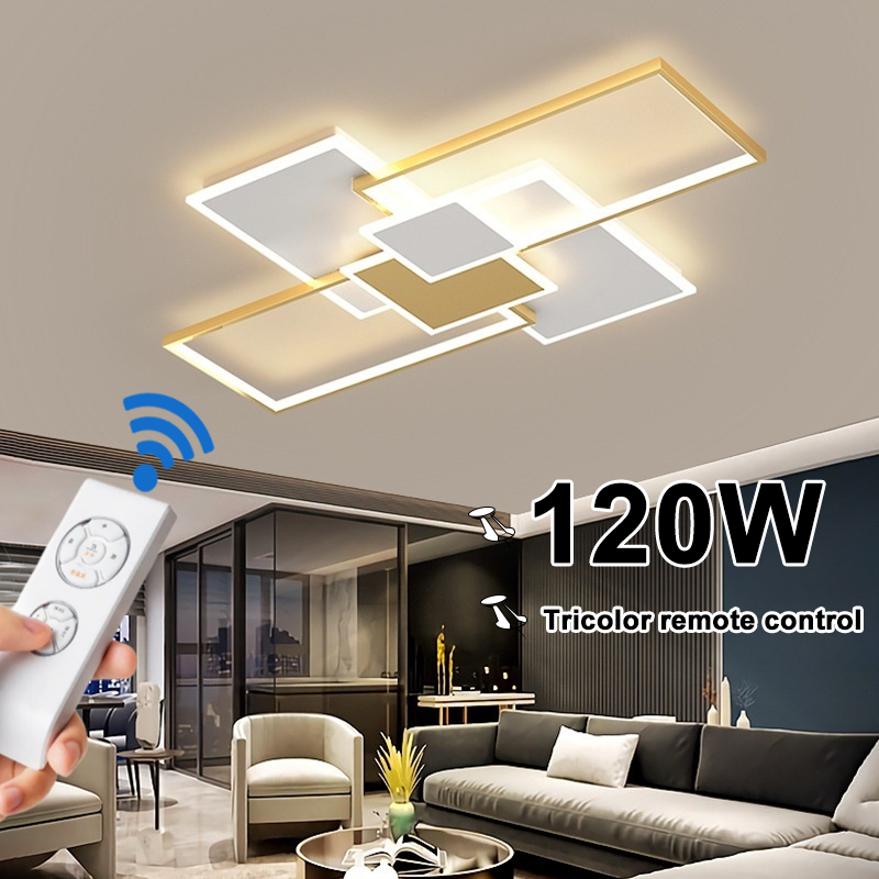 Modern Nordic Lampu LED Tricolor Lighting Lampu Siling Acrylic Ultra ...
