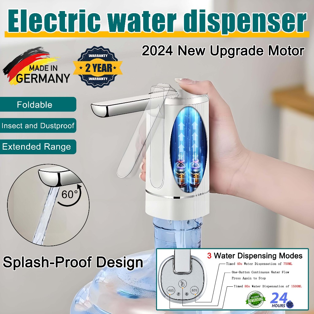【Foldable】Water dispenser pump 3 water outlet modes Electric Mineral ...