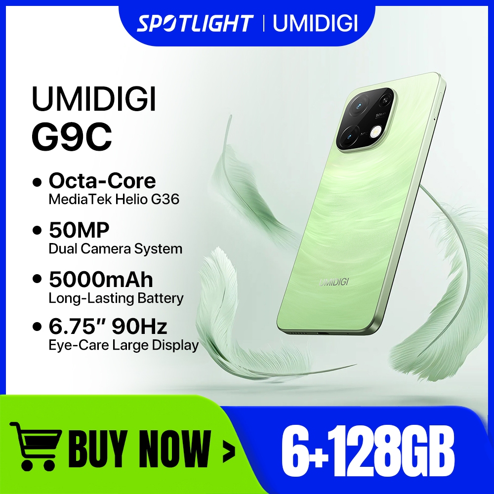 UMIDIGI G9C MTK Helio Android 14 Smartphone 6+6GB 128GB 6.75” HD+ ...