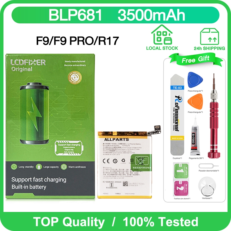 BLP681 Mobile Phone Replacement Battery For OPPO BLP681 R17 F9 4+64G ...