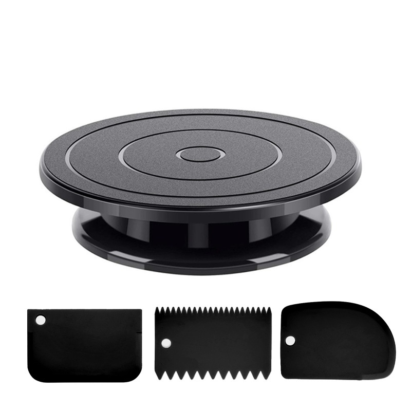 11”Rotate Turntable Sculpting Wheel Revolving Cake Turnable Black ...